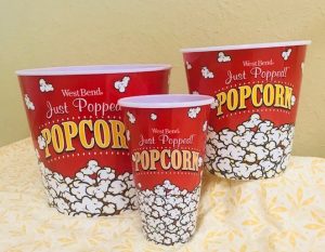 Red Plastic Popcorn Bucket - Yoder Popcorn